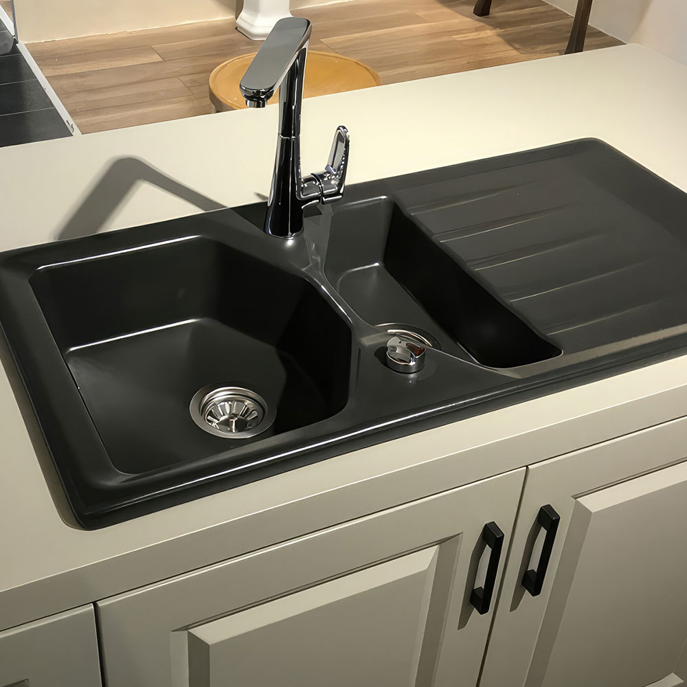 Cerastyle Mutfak Eviyesi Beyaz 100x50cm Tezgah Üstü Damlalıklı Evye
