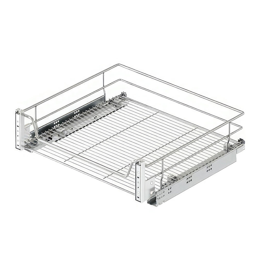 Starax S-2349-C Kapağa Monte Çift Açılım Gizli Raylı Çekmece Krom 90 cm.