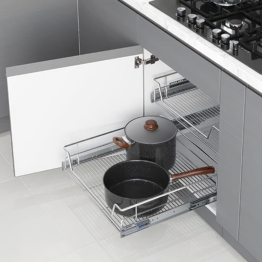 Starax S-2012-C Bağımsız Teleskopik Raylı Çekmece Krom 60 cm.