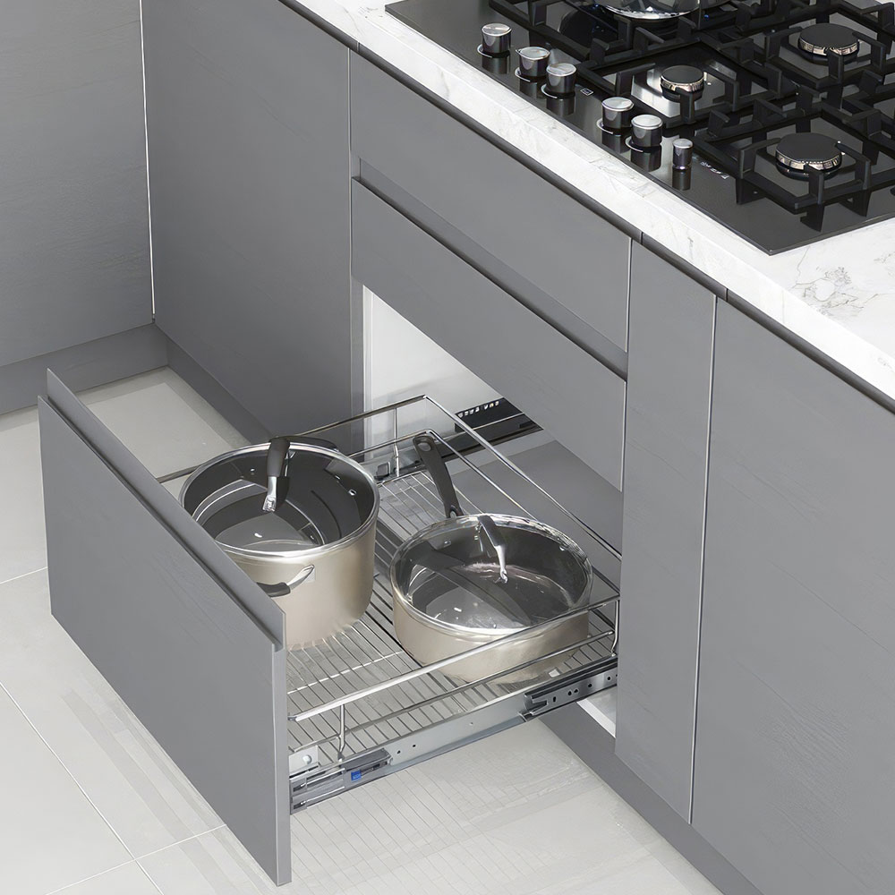 Starax S-2059-C Kapağa Monte Teleskopik Raylı Çekmece Krom 45 cm.