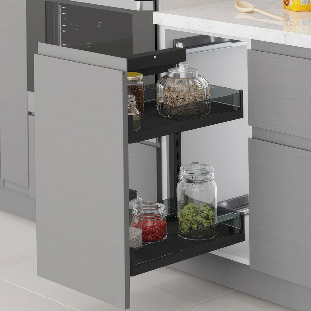Starax S-2206-P-A Premium Yandan Gizli Raylı Tezgah Altı Ünite Sağ 90° Antr