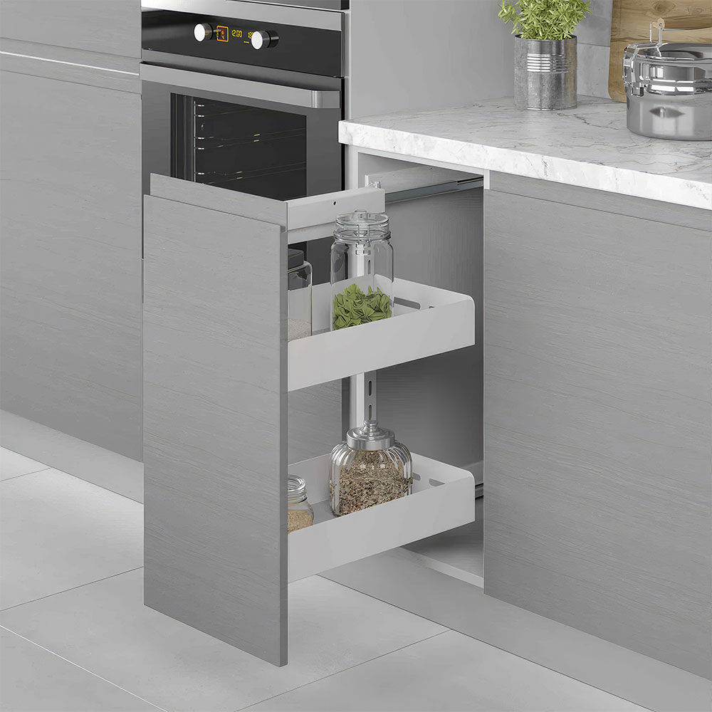 Starax S-2205-UB-W Unique Box Yandan Gizli Raylı Tezgah Altı Ünite Sol 90°