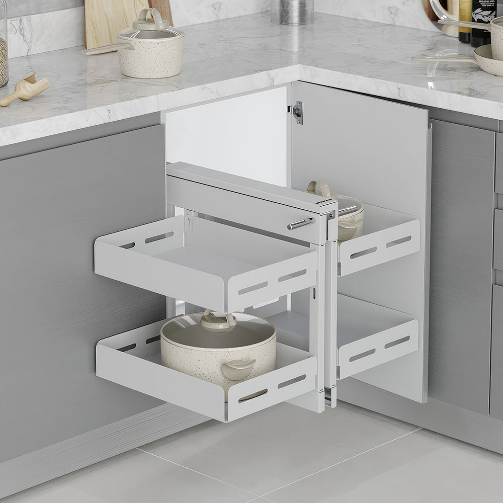 Starax S-3007-UB-W Unique Box Bağımsız Kör Köşe Mekanizması Beyaz 45 cm